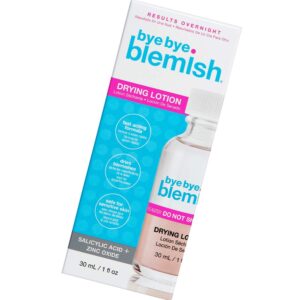 bye bye blemish acne drying lotion, reduce pimples overnight 1oz, 1-pack