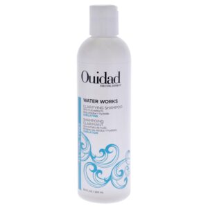 ouidad water works curly hair shampoo, clarifying shampoo for build up, removes impurities, maintains curls' natural moisture, for all curl types