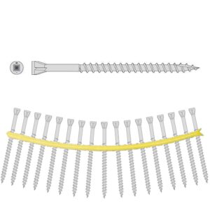 simpson strong-tie dthq3s trim-head screw, type-17 point #8 x 3 in. #2u square drive, quik guard (1000-qty)