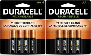 duracell rechargeable aa nimh batteries, mignon/hr6/dc1500, 2450mah, 8-count package