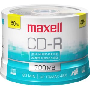 maxell 700mb 40x cd-r (50 pk spindle)