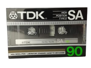 tdk sa 90 minute super high resolution type ii audio cassette tape