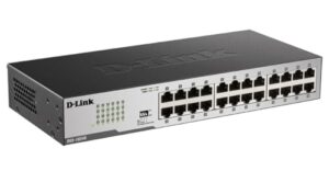 d-link dgs-1024d, ethernet switch, 24 port gigabit unmanaged fanless network hub desktop or rack mountable, black