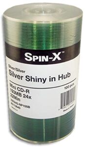 21 minute silver mini cd-r w/sleeve - 100 count