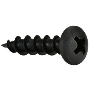 parts express #8 x 3/4" deep thread pan head screws black 100 pcs.