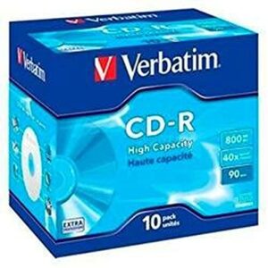 verbatim 43428 800mb datalife cd-r - jewel cased 10 pack