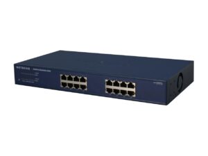 netgear 16-port gigabit ethernet unmanaged switch (jgs516) - desktop or rackmount, and limited lifetime protection