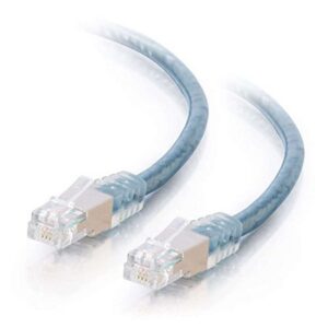 c2g rj11 ethernet network cable for dsl internet, 100 foot long, 28726 transparent blue