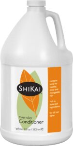 shikai everyday hydrating conditioner (unscented, 1 gallon) | with borage & jojoba oil | promotes healthy scalp | nourish & shine | vegan, plant-based