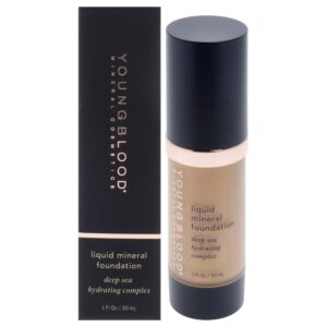 youngblood mineral cosmetics liquid mineral foundation, golden sun (old version) | full coverage mineral lightweight makeup | vegan, cruelty free, paraben free