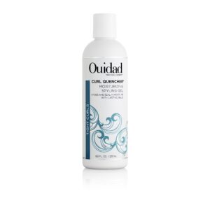 ouidad curl quencher moisturizing styling gel - 8.5 fl oz, bouncy, soft & defined curls, on-the-go style refresher, frizz control, curl defining gel, flexible lasting hold, for tight curls