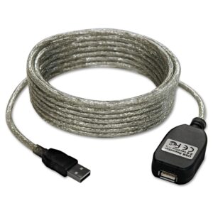 tripp lite usb 2.0 hi-speed active extension repeater cable, usb-a (m/f), 16 feet / 4.88 meter cable, daisy-chain up to 80 feet / 24.38 meters, 3-year warranty (u026-016)