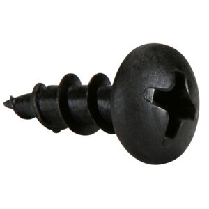 parts express #8 x 1/2" deep thread pan head screws black 100 pcs.