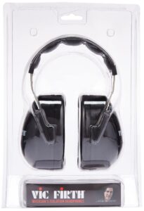 vic firth db22 isolation headphones for hearing protection, black, 4.2 in*12.1 in*7.2 in