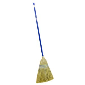 quickie natural fiber household broom, for household indoor cleaning use, kitchen, living room, family room cleaning