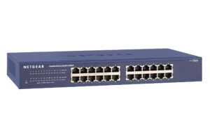 netgear 24-port gigabit ethernet unmanaged switch (jgs524) - desktop or rackmount, and limited lifetime protection