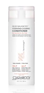 giovanni eco chic 50:50 balanced hydrating conditioner, 8.5 fl oz, vegan, sulfate & paraben free, color safe, moisturizing for normal to dry hair