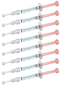 opalescence 20% with pf whitening whitening refill kit (4 packs / 8 syringes) carbamide peroxide. made by ultradent, in melon flavor. tooth whitening refill syringes - b-5401-4