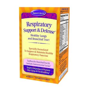 nature's secret respiratory support & defense tabs-60 ct