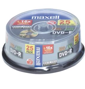 dvd-r 25 pack spindle 16x speed