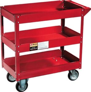 three tray rolling tool cart