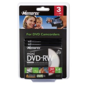 memorex 30 min./1.4 gb mini dvd-rw (3-pack)