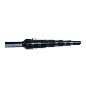 irwin tools irwin unibit #21 13/16-inch to 1-3/8-inch step-drill bit, 1/2-inch shank (10221), black