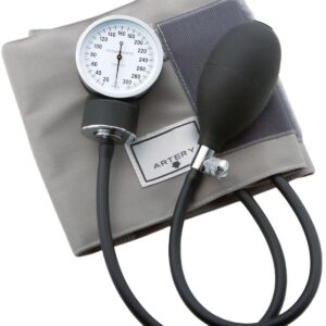 adc prosphyg 770 pocket aneroid sphygmomanometer with adult blood pressure cuff with black carrying case, gray