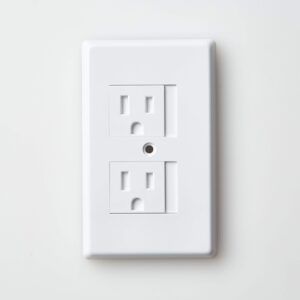 mommy's helper safe plate self closing electrical outlet covers, baby proofing safety wall socket plate, automatic sliding cap cover standard wall outlet cover, white