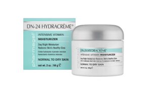 pharmagel dn-24 hydracrème - intensive vitamin moisturizer - day and night face and neck cream for normal, dry, and aging skin - 2 oz