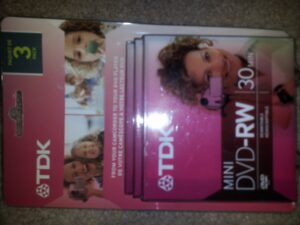 tdk 4x dvd-rw 8cm 1.4 gb dvd-rw 3 pack in jewel case