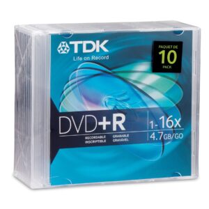 tdk dvd+r 16x 4.7gb (10-pack)