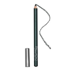 palladio wooden eyeliner pencil, thin pencil shape, easy application, firm yet smooth formula, perfectly outlined eyes, contour and line, long lasting, rich pigment, sea foam green