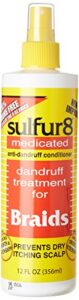 sulfur 8 dandruff treatment for braids 12 oz. spray