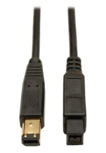 tripp lite firewire 800 ieee 1394b hi-speed cable (9pin/6pin) 10-ft.(f017-010), black