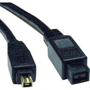 tripp lite firewire 800 ieee 1394b hi-speed cable (9pin/4pin) 6-ft.(f019-006) black