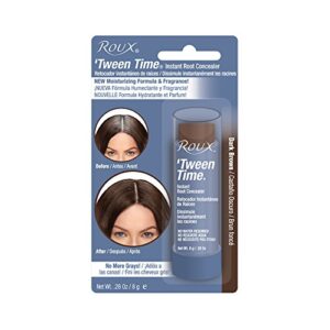 roux instant root concealer by roux, brown hair color, temporary touchup stick, pack of 1