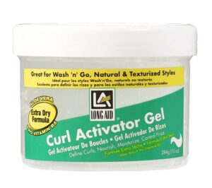 long aid activator for extra dry hair gel, 10.5 oz