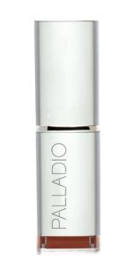 palladio herbal lipstick, brownie, rich pigmented and creamy lipstick, infused with aloe vera, chamomile & ginseng, prevents lips from drying, combats fine lines, long lasting lipstick