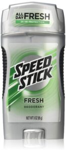 mennen speed stick deodorant for men, fresh, 3 oz, pack of 6