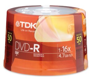 tdk 16x dvd-r 50 pack spindle