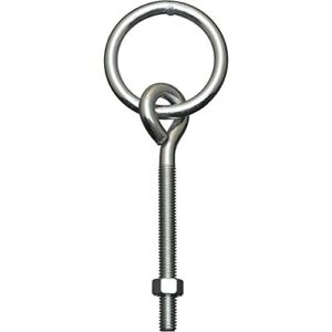 national hardware n220-632 2061bc rings with eye bolts, nuts in zinc plated, 3/8" x 5-1/8"