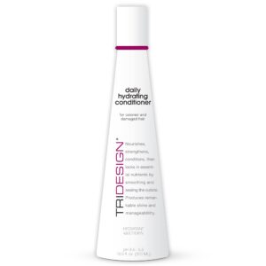 tri design hydrating conditioner for women - extra moisturizing, restorative conditioner for dry, damaged, and colored hair - adds luminous volume and healthy shine - 10.5 fluid oz