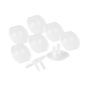 power gear outlet covers baby proofing child proof plug covers for electrical outlets easy install outlet plug covers ul listed shock prevention clear 50271 8 count