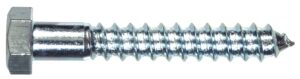 hillman 230027 hex lag screws, 1/4 x 4-inch, zinc, 100-pack