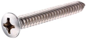 the hillman group stainless steel 823694 oval head phillips sheet metal screw, 10-inch x 1-1/4-inch, 100-pack