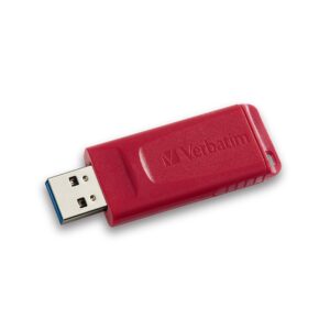 verbatim 64gb store 'n' go usb flash drive - pc / mac compatible - red