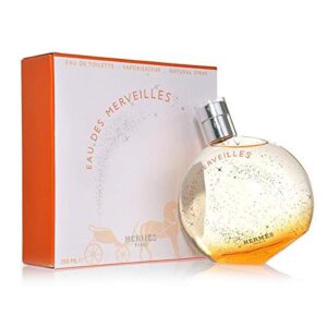 hermes eau des merveilles for women. eau de toilette spray 3.3 oz.