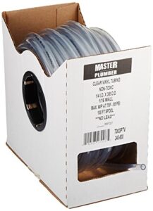 master plumber 7003ptv clear vinyl tubing 1/4-inch id x 3/8-inch od x 100-feet