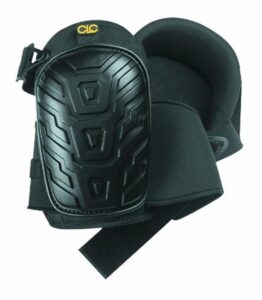 clc custom leathercraft 345 professional kneepads, supportive gel cushion, breathable neoprene straps, over sized caps for more coverage, ideal for gardening, flooring, cleaning and construction , black